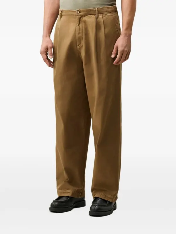 C.P. COMPANY Cotton Gabardine Boxy Pleats Pants