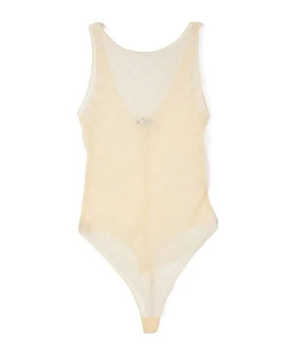 Elisabetta Franchi Crewneck Sheer Bodysuit