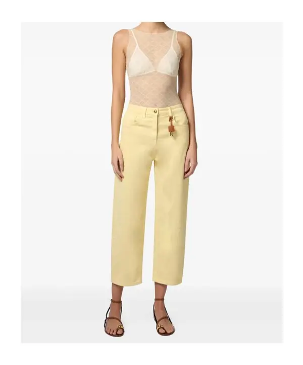 Elisabetta Franchi Crewneck Sheer Bodysuit
