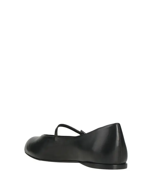 Max Mara Minimalist Leather Mary Jane Shoes