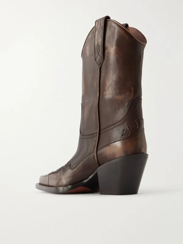 Paris Texas Embroidered Leather Ankle Boots