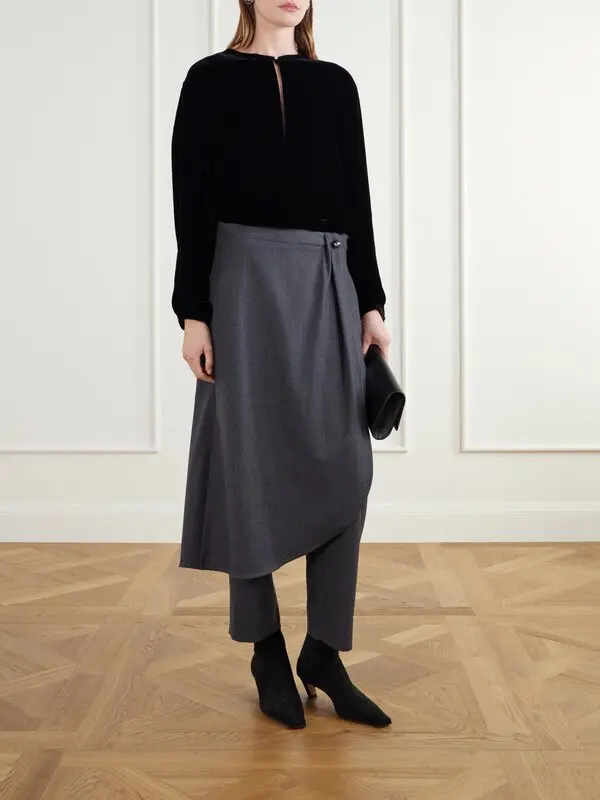 Maria Mcmanus Draped Velvet Blouse