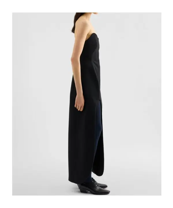 JIL SANDER Wool Sablé Bustier Dress