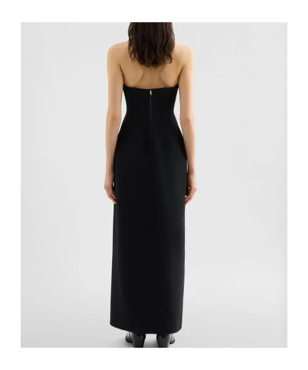 JIL SANDER Wool Sablé Bustier Dress
