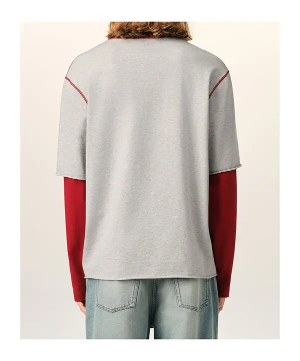 AMI Paris Patch Double Sleeve T-shirt