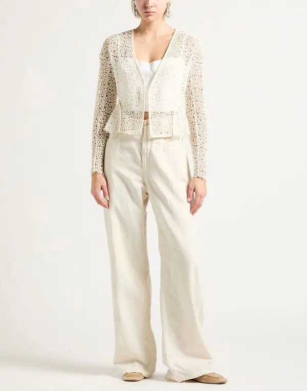 Chloé Minimalist Lace Long-sleeve Cropped Jacket