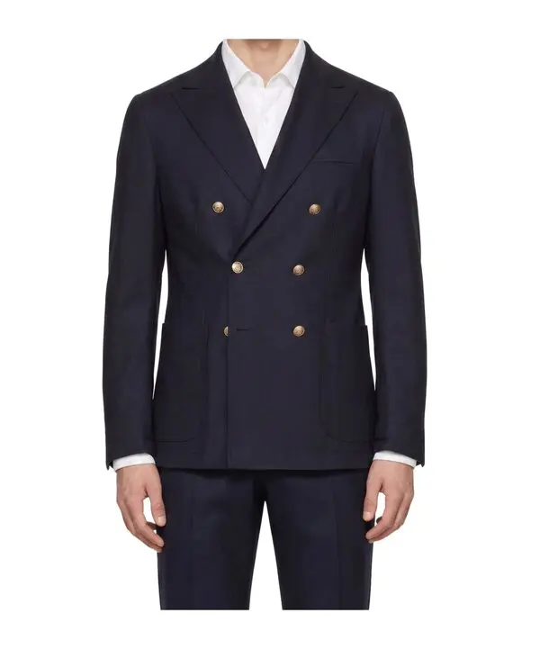 Eleventy Double-breasted Peak-lapel Jacket