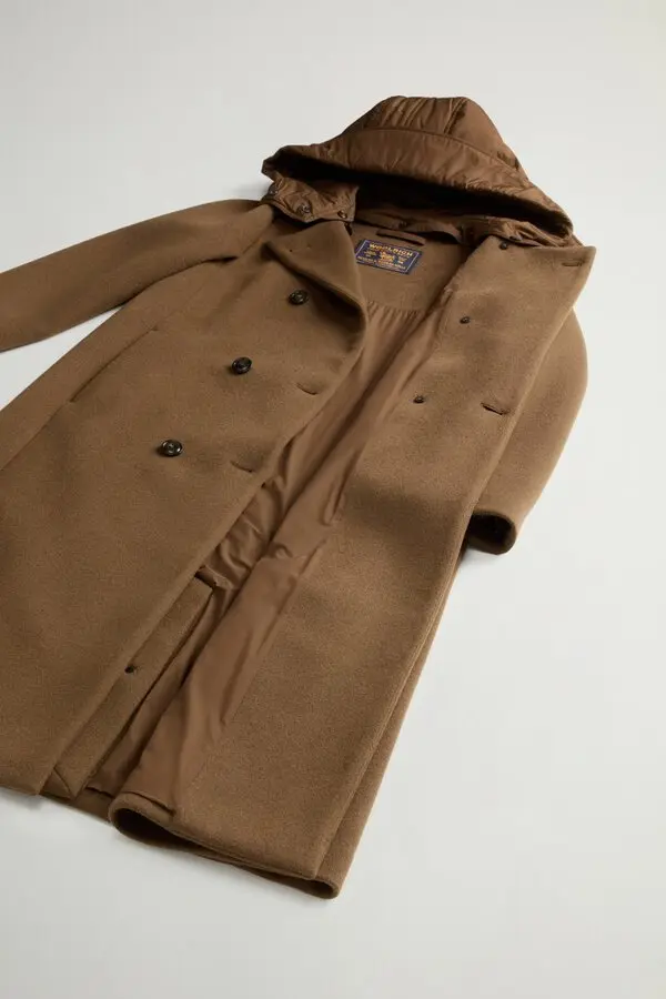 Woolrich Double-breasted Hooded Coat