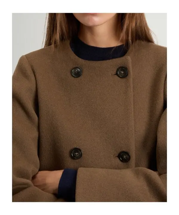 Woolrich Double-breasted Hooded Coat