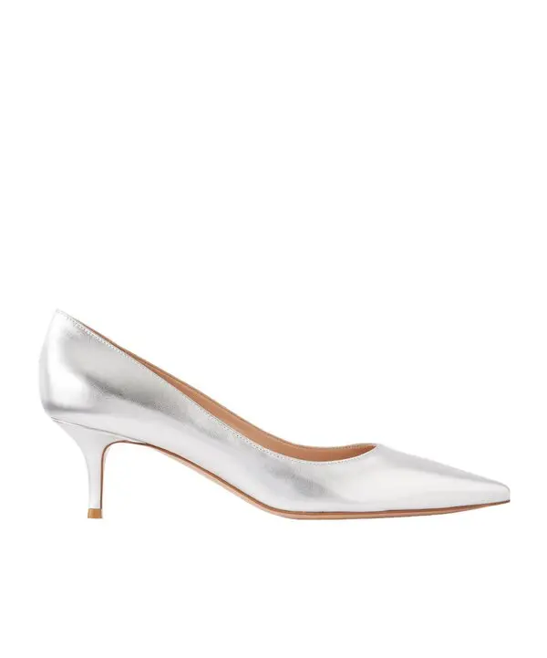 GIANVITO ROSSI Metallic Leather Pumps