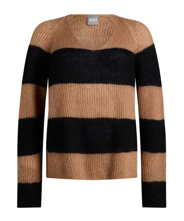 Max Mara Striped Knit Top - Camel