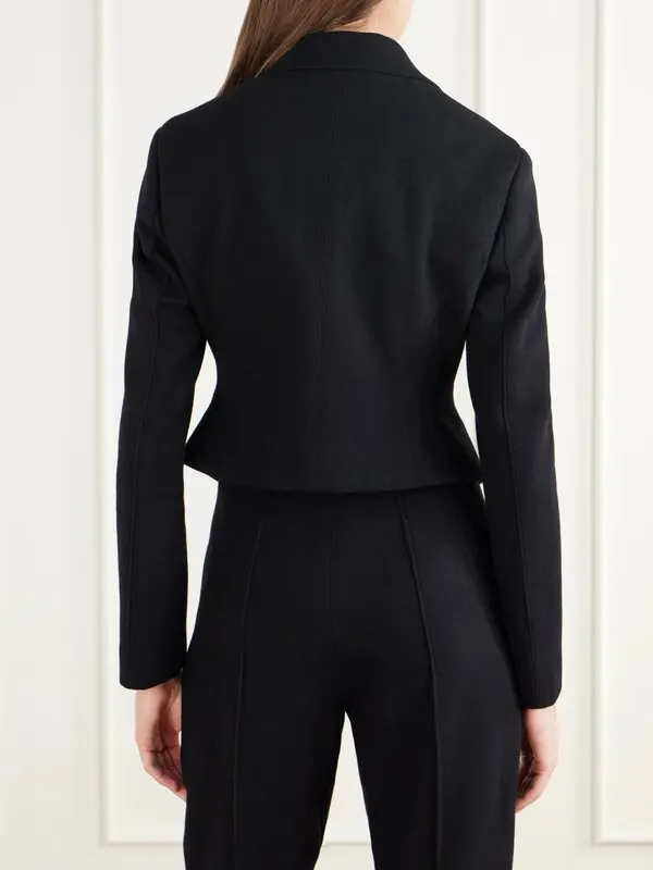 Alaïa Cropped Wool-felt Blazer