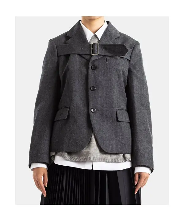 Comme Des Garçons Tailored Blazer With A Tab-collar Detail