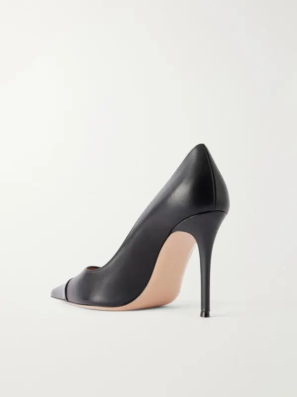 GIANVITO ROSSI Patent-trimmed Leather Pumps