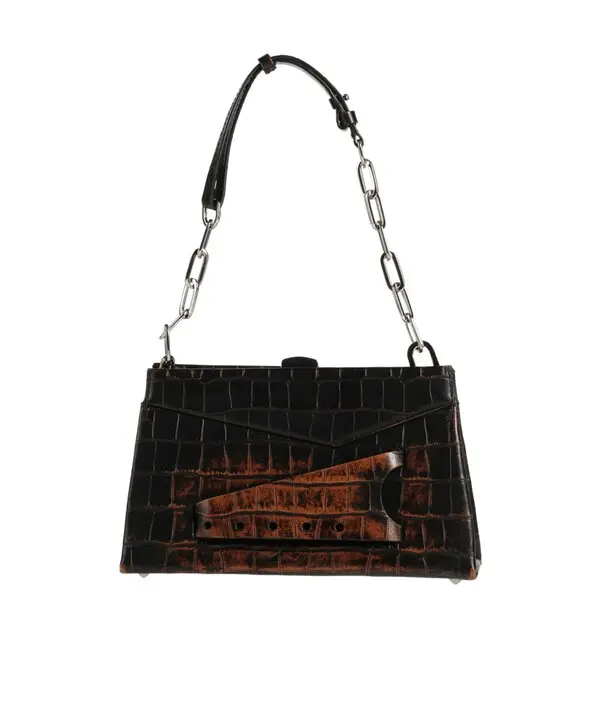 MAISON MARGIELA Medium-sized Crocodile-embossed Handbag - Brown