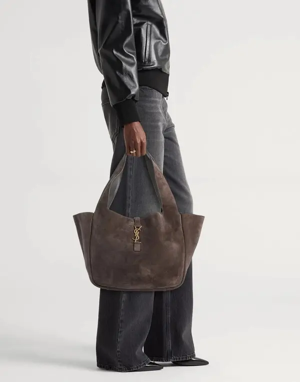 Saint Laurent Large Suede Tote Bag