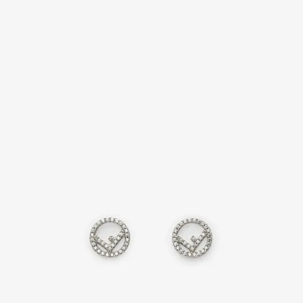 Fendi F Is Earrings - Silver