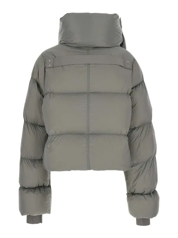 Rick Owens High Collar Puffer Down Jacket - Gray