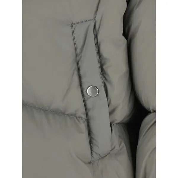 Rick Owens High Collar Puffer Down Jacket - Gray
