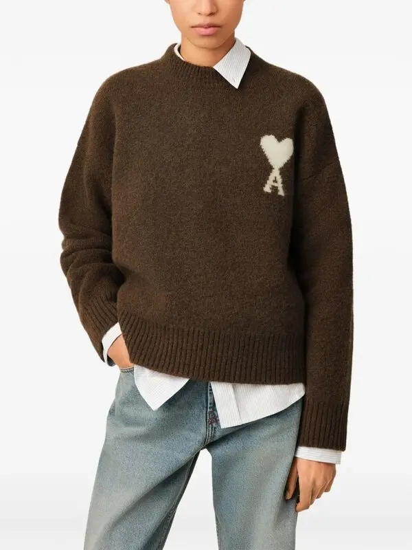 AMI Paris Long-sleeved Knit Top