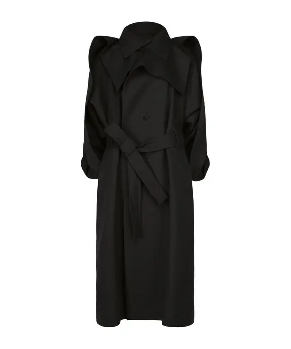 Issey Miyake Calligraph Oversized Trench Coat