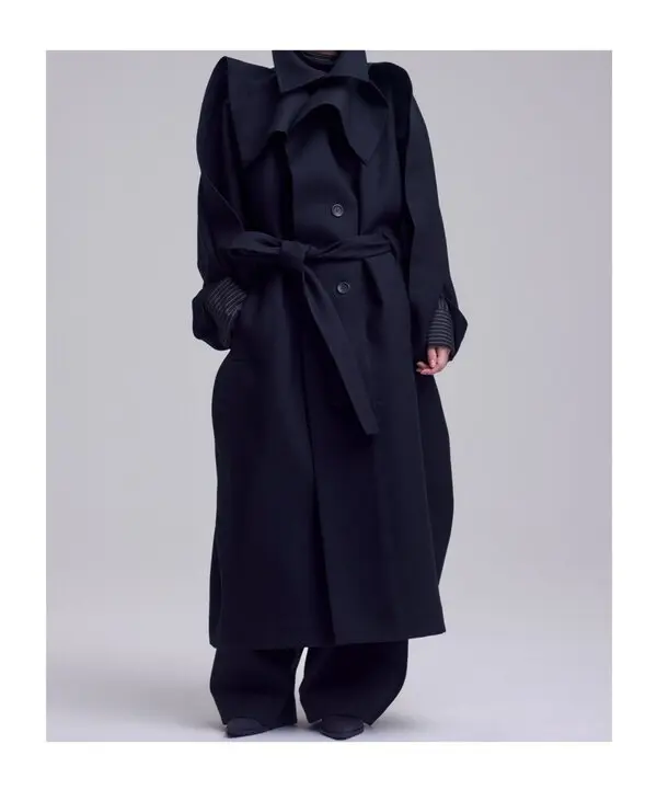 Issey Miyake Calligraph Oversized Trench Coat