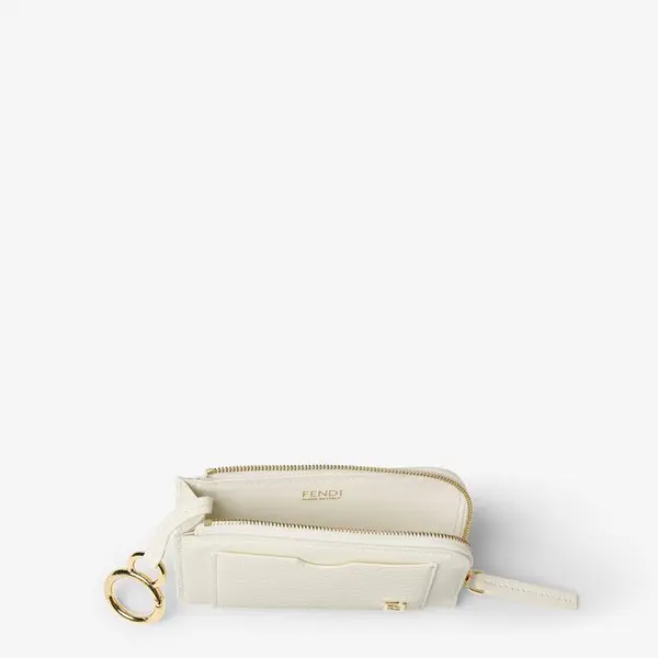 Fendi Ff Card Case Pouch - Beige