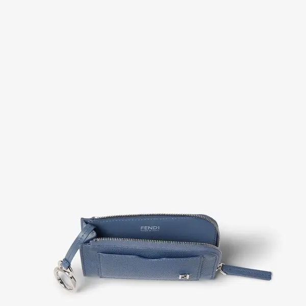 Fendi Ff Card Case Pouch - Light Blue