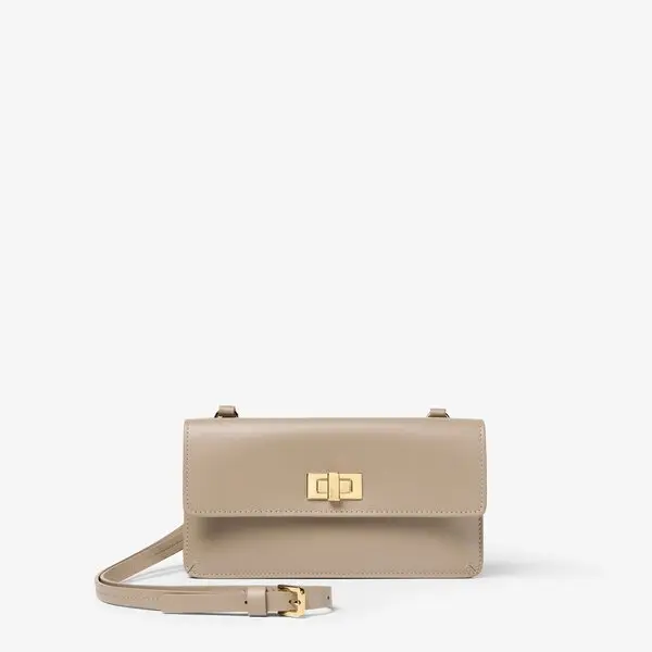 Fendi Peekaboo Wallet With Strap - Grey
