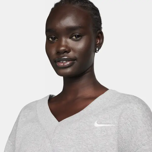 Nike Sportswear Phoenix Fleece Cropped V-neck Top