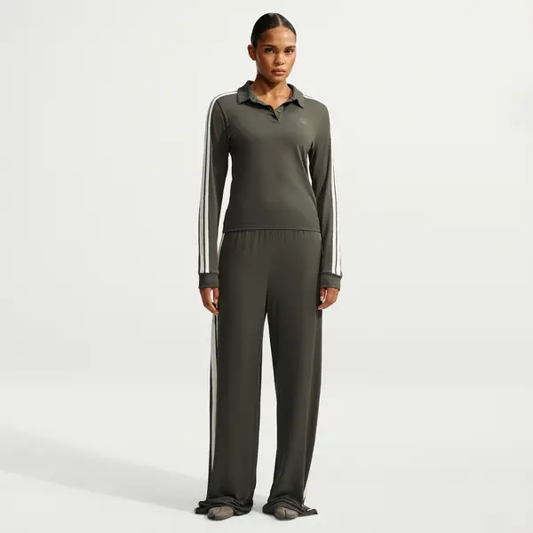 Nike Skims Stretch Knit Long-sleeve Polo Top