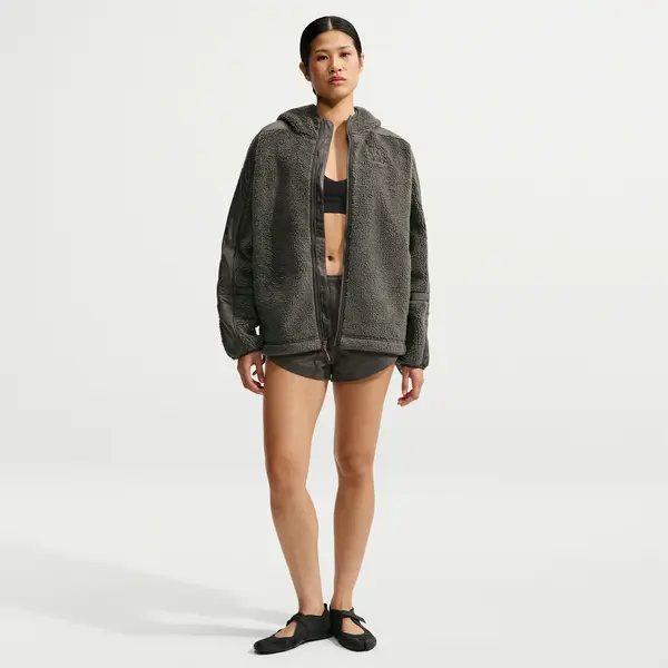 Nike Skims Sherpa Oversized Full-zip Hooded Jacket