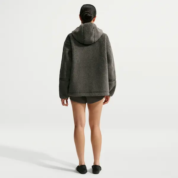 Nike Skims Sherpa Oversized Full-zip Hooded Jacket