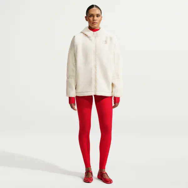 Nike Skims Sherpa Oversized Full-zip Hooded Jacket