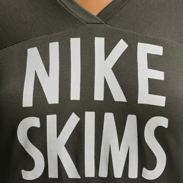 Nike Skims Stretch Knit V-neck Short-sleeve Top