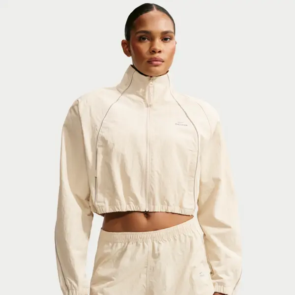 Nike Skims Crunchy Nylon Cropped Jacket - White