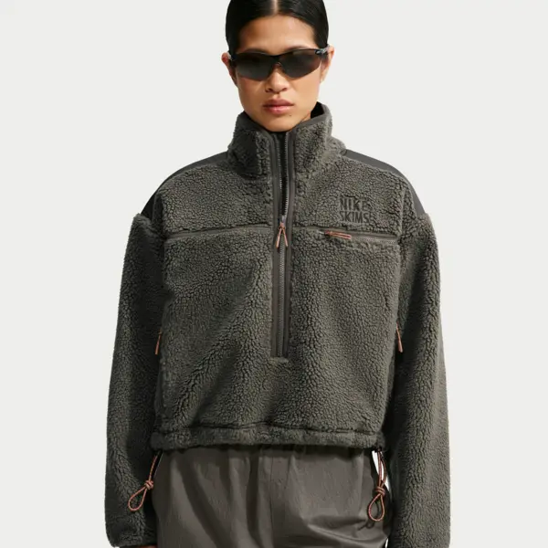Nike Skims Sherpa Oversized 3/4-zip Jacket