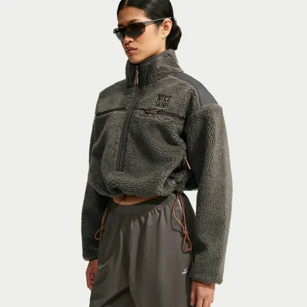 Nike Skims Sherpa Oversized 3/4-zip Jacket