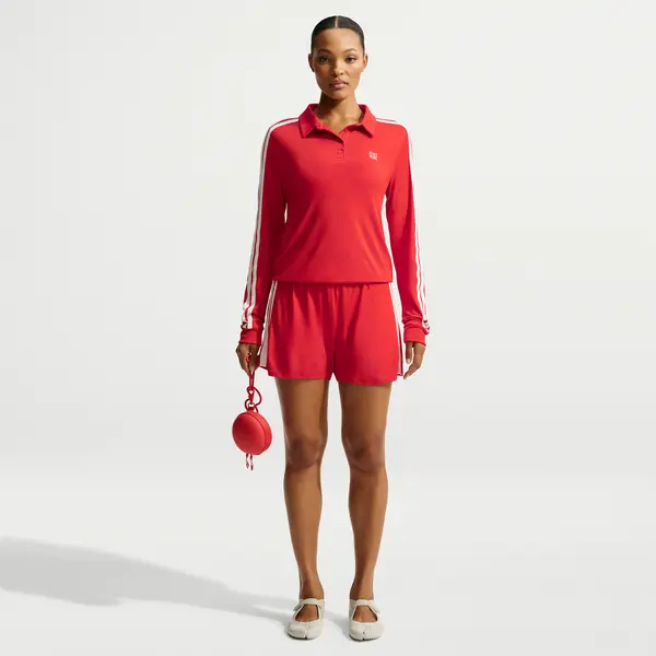 Nike Skims Stretch Knit Long-sleeve Polo Top