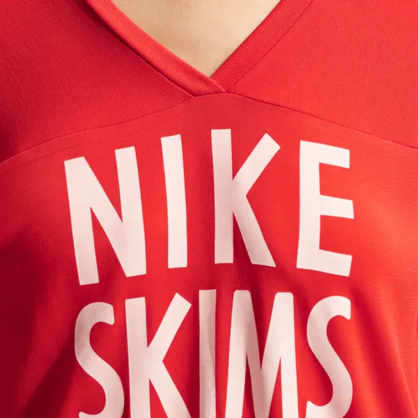 Nike Skims Stretch Knit V-neck Short-sleeve Top
