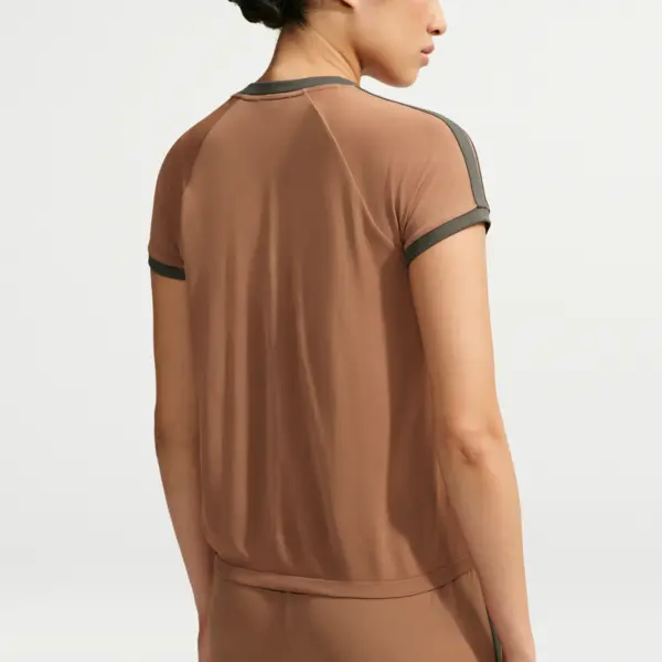 Nike Skims Stretch Knit V-neck Short-sleeve Top