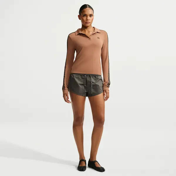Nike Skims Stretch Knit Long-sleeve Polo Top