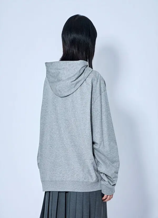 Miu Miu Zip Hoodie With Patch Detail