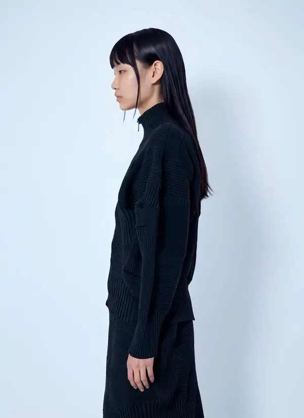 Issey Miyake Kone Kone Ribbed Knitted Jacket