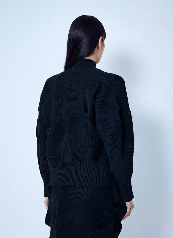 Issey Miyake Kone Kone Ribbed Knitted Jacket