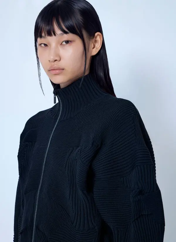Issey Miyake Kone Kone Ribbed Knitted Jacket
