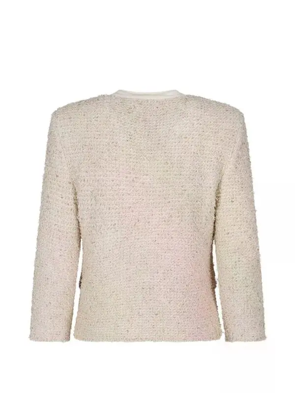 Balmain Button-up Tweed Jacket - Neutrals