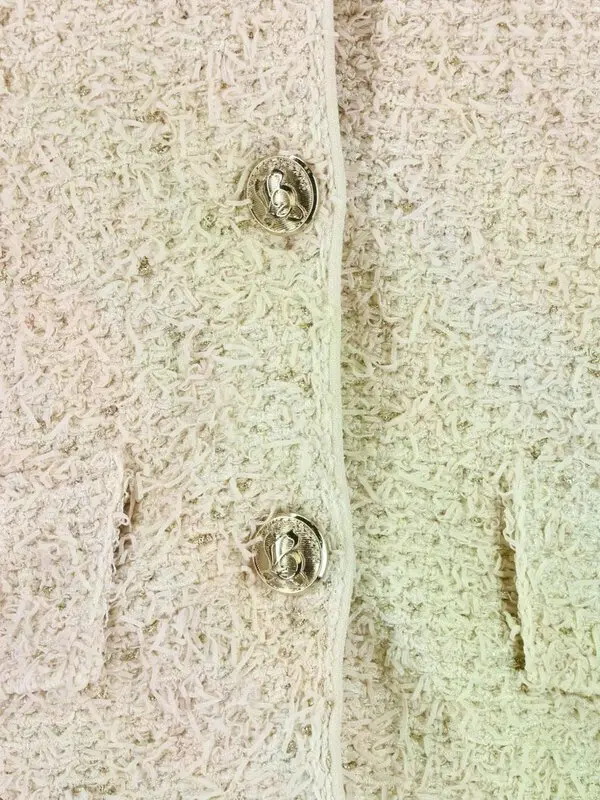 Balmain Button-up Tweed Jacket - Neutrals