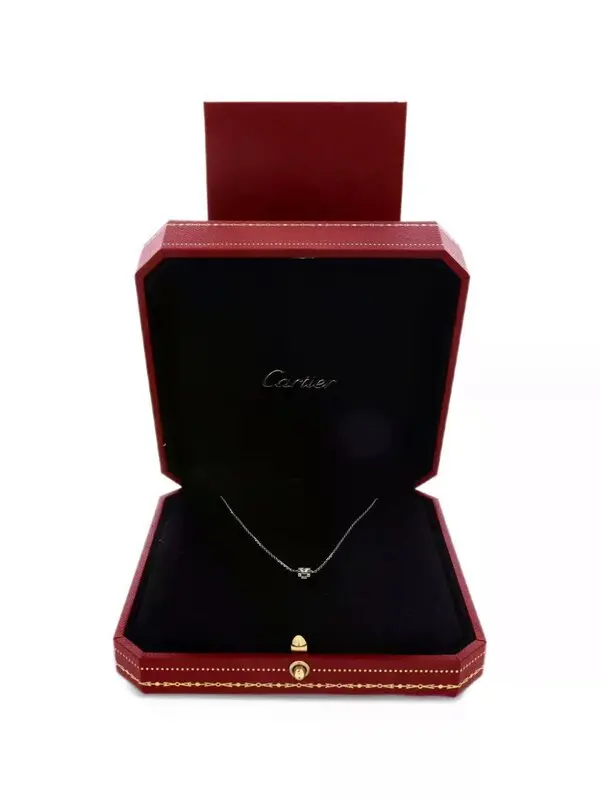 Cartier C De 18k White Gold And Diamond 0.20-0.29ct Necklace