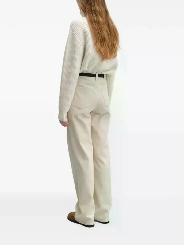 DUNST Ribbed-knit Button-up Sweater